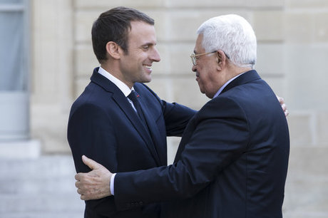 Macron Meets Abbas, Voices Support for Two-State Solution — Naharnet